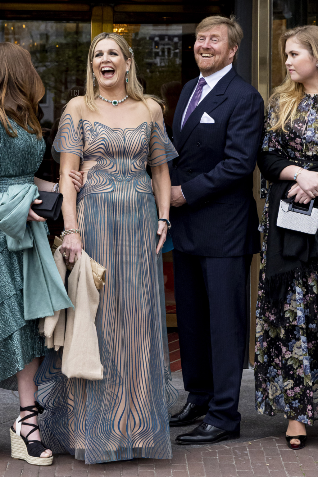 Queen Maxima Wears Spectacular Diamonds to Spotlight Dutch Fashion in Paris