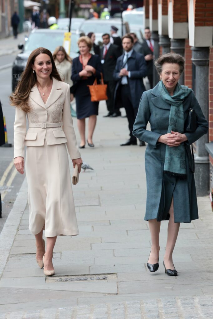 Pearls and Gold for Duchess Kate and Princess Anne in London