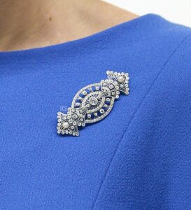 Queen Mathilde Wears a Beautiful Brooch in Brussels