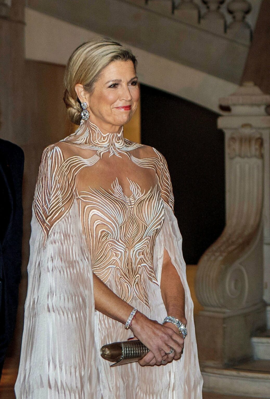 Queen Maxima Wears Spectacular Diamonds to Spotlight Dutch Fashion in Paris