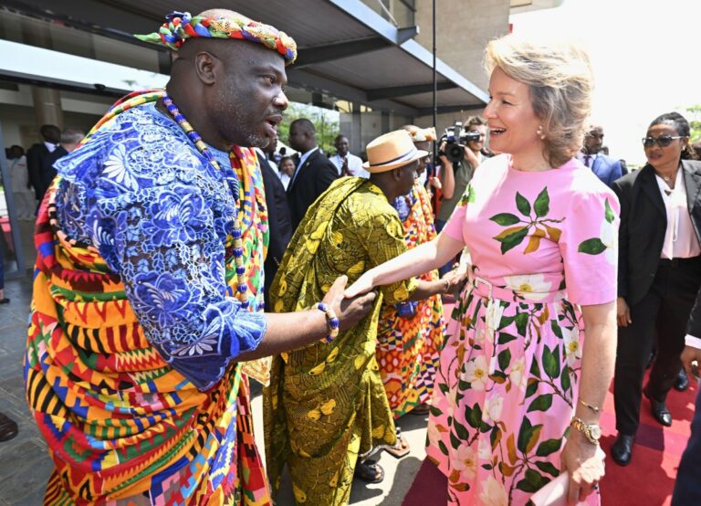 Queen Mathilde’s Elegant Jasmine Flower Earrings in Ivory Coast