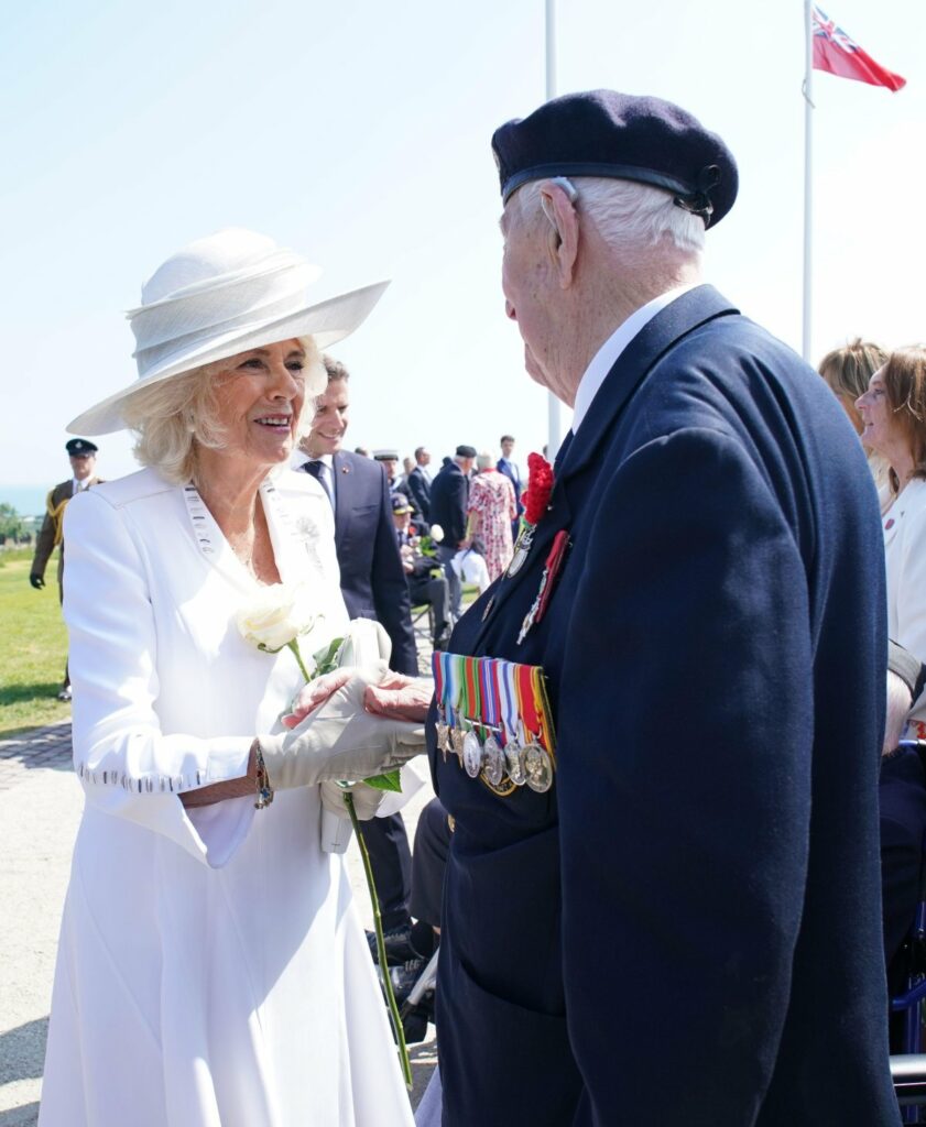 Queen Camilla Wears a Poignant Royal Heirloom Brooch to Commemorate D-Day