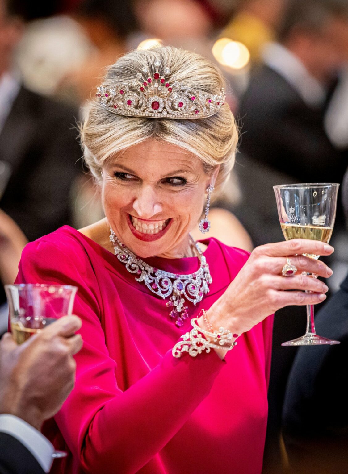 Queen Maxima’s Regal Ruby Tiara Moment in Amsterdam