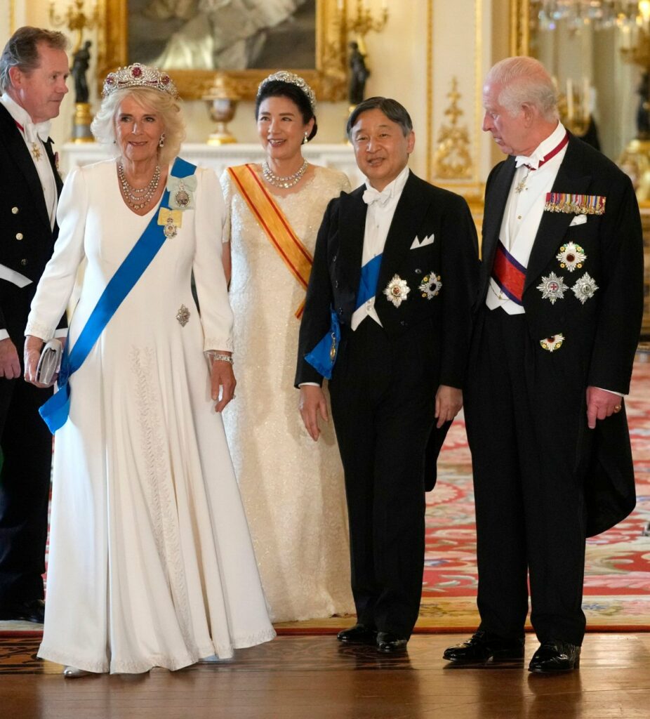 Two Dazzling Tiara Debuts at Buckingham Palace During the Japanese ...