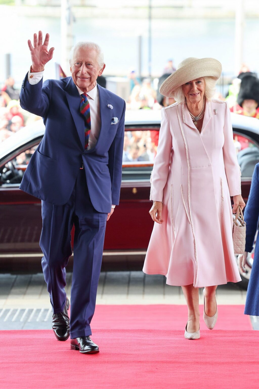 Queen Camilla Wears a Dazzling Diamond Leek in Wales
