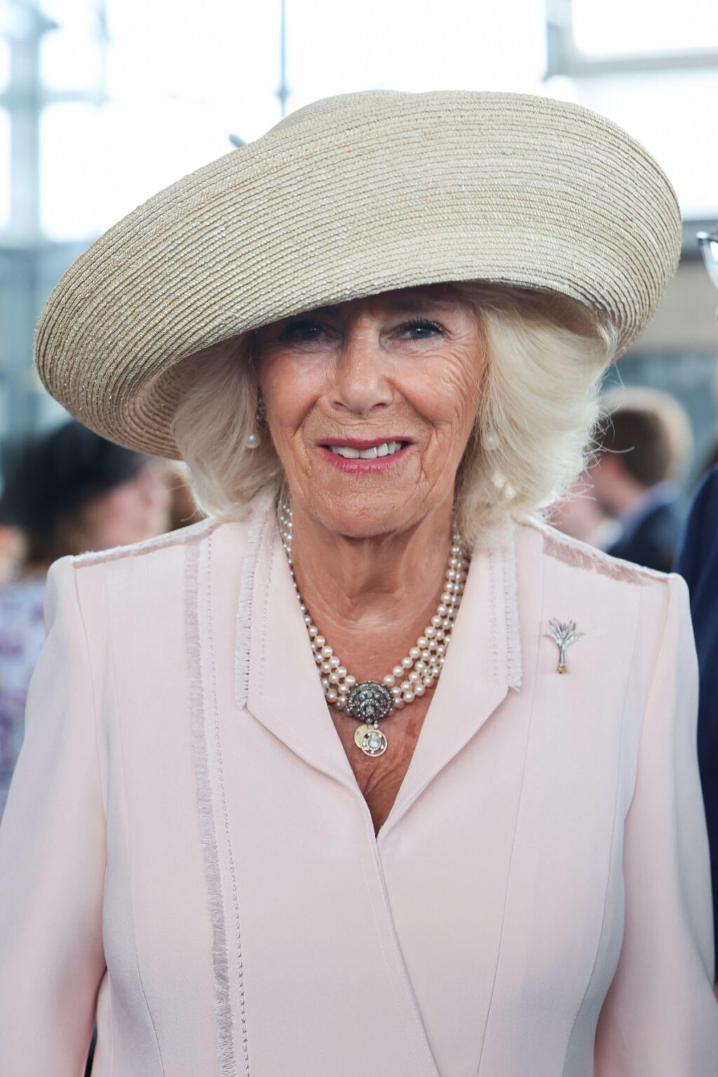 Queen Camilla Wears a Dazzling Diamond Leek in Wales