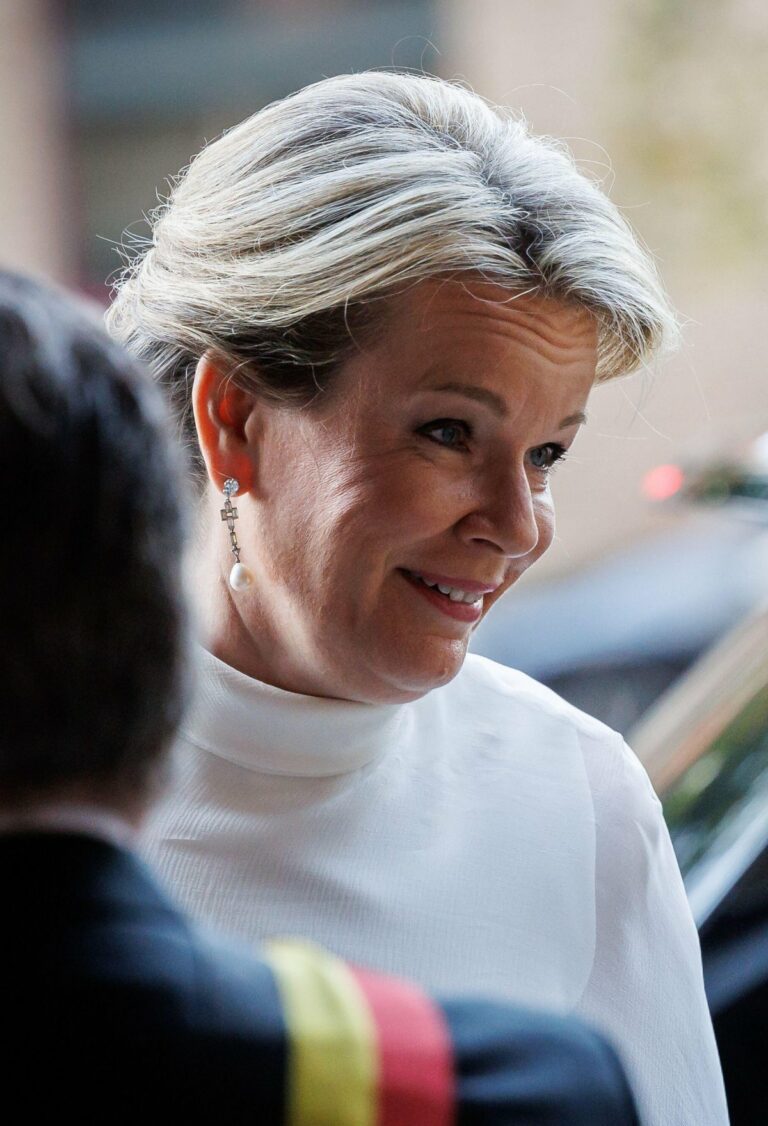 Queen Mathilde Glitters in Queen Fabiola’s Earrings to Celebrate King ...