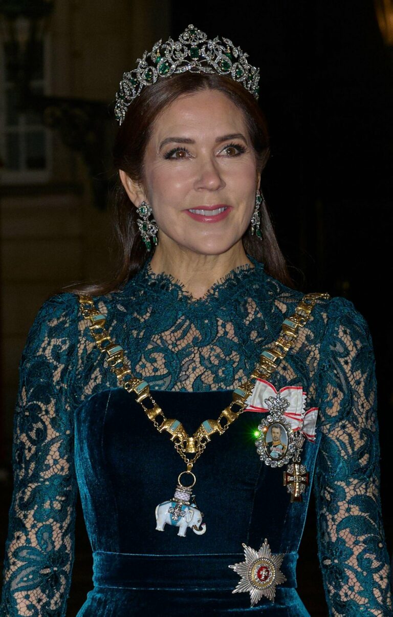 An Elegant New Year Emerald Tiara for Queen Mary of Denmark in Copenhagen