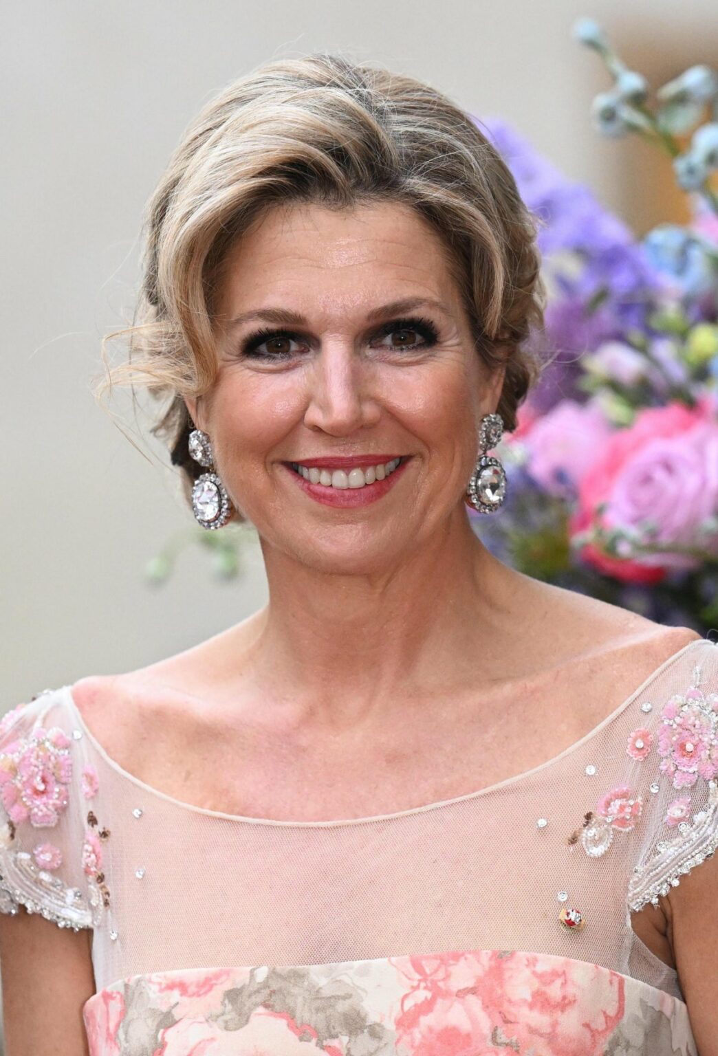 Queen Maxima’s Festive Floral Gown Returns (with Major Diamonds!)