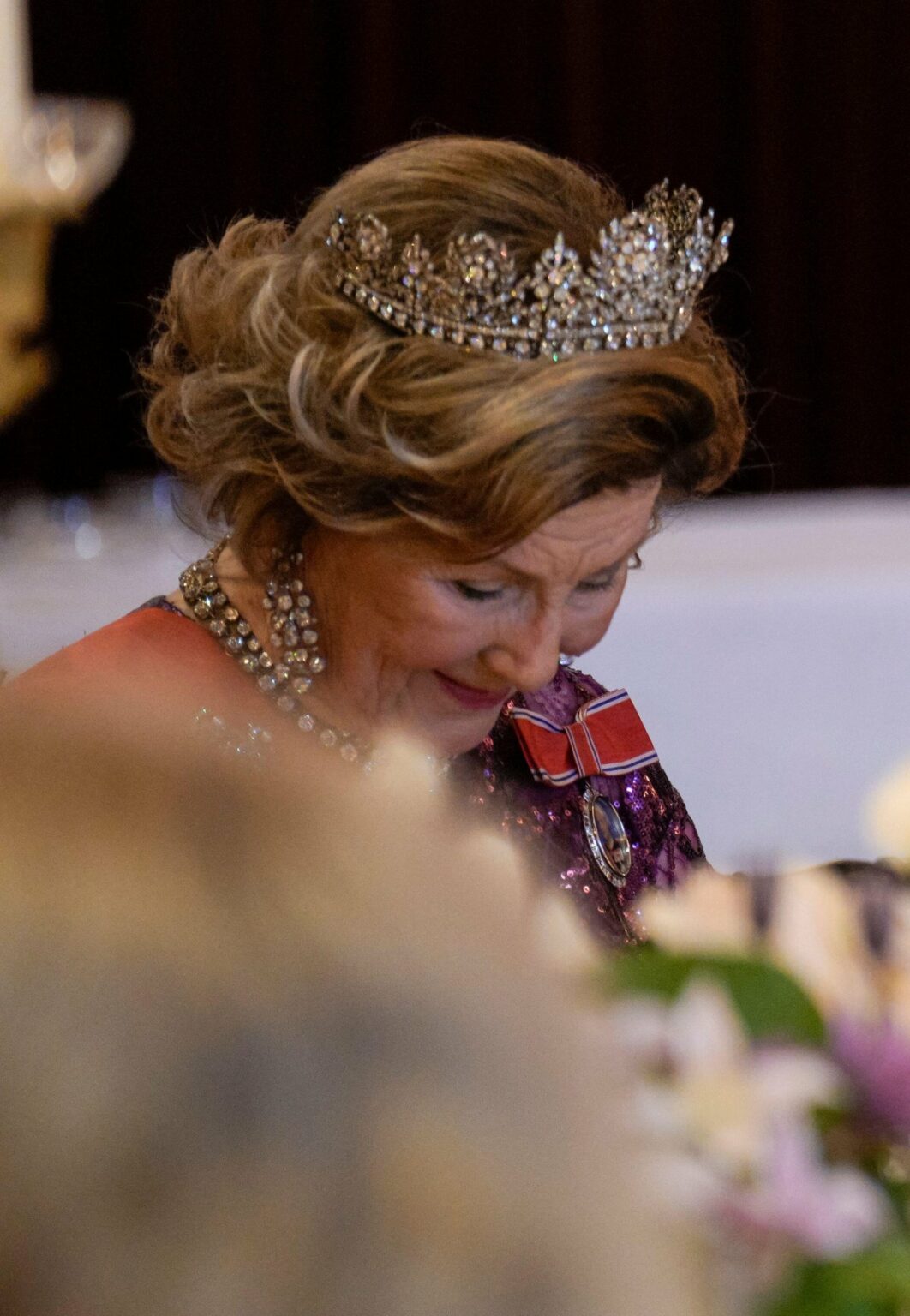 Glittering Royal Gala Dinner Diamonds for the French President in Oslo