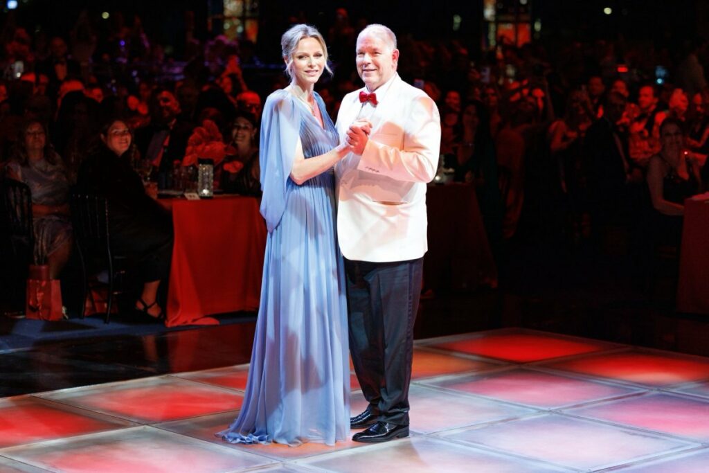 Stunning Grimaldi Sparkle at the Red Cross Gala in Monaco