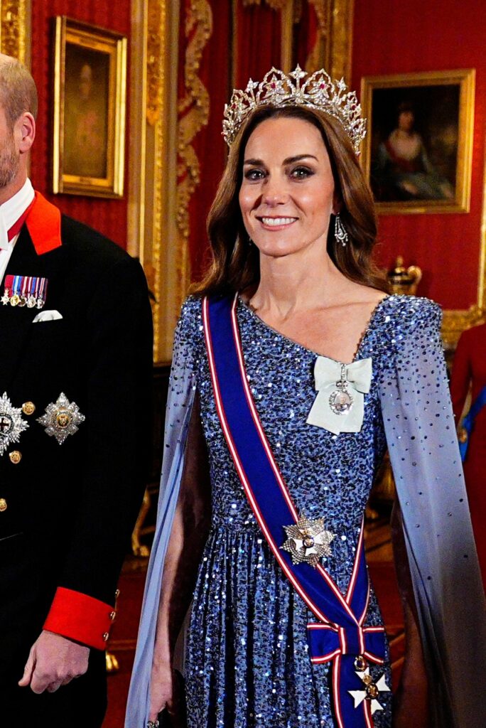 The Princess of Wales Debuts the Indian Circlet at the German State Banquet