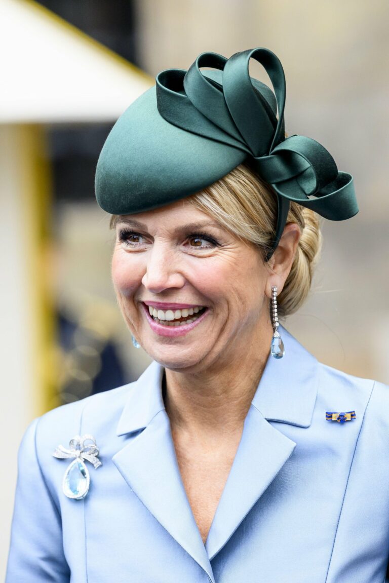 Amazing Aquamarines for Queen Maxima’s Finnish Welcome Ceremony